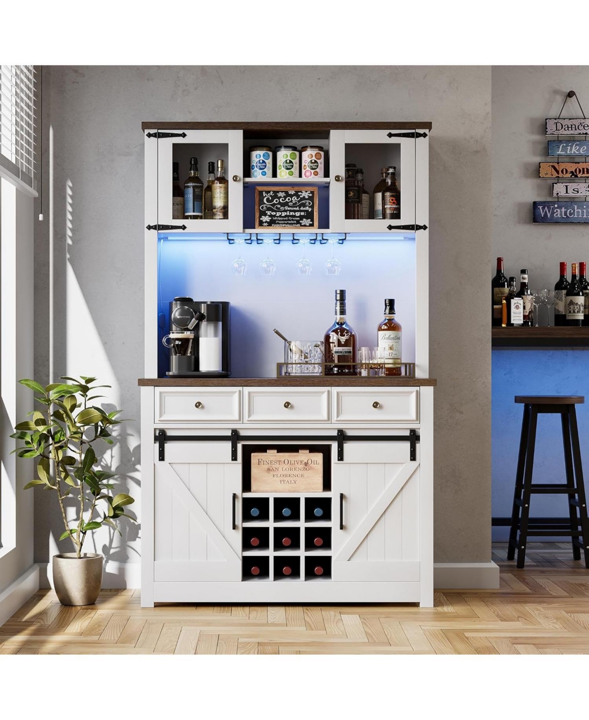 Click here for Gaomon 72" modern farmhouse coffee bar cabine... prices
