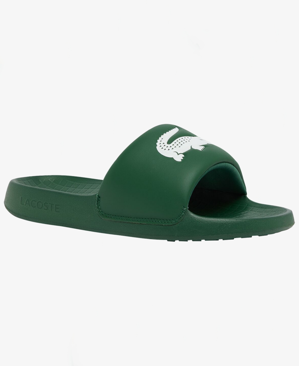 Click here for Lacoste Mens Serve 1.0 Slip-On Slides - Dark Green prices