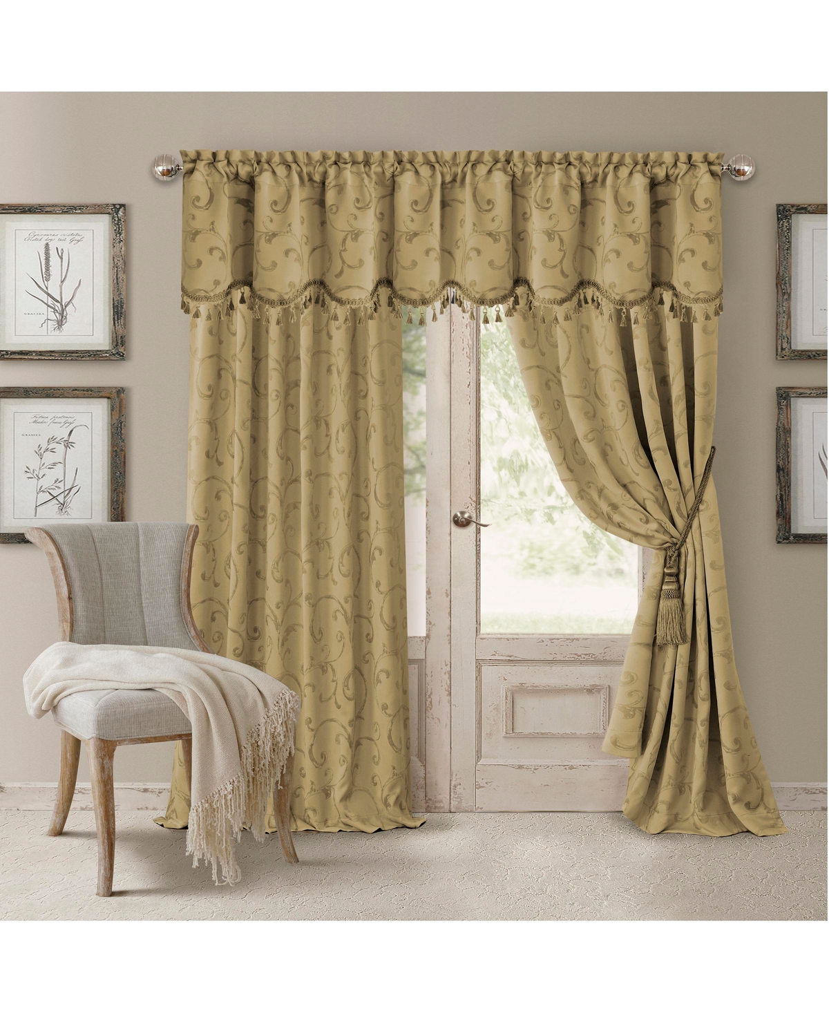 Click here for Elrene Home Fashions Mia Jacquard Scroll Blackout... prices
