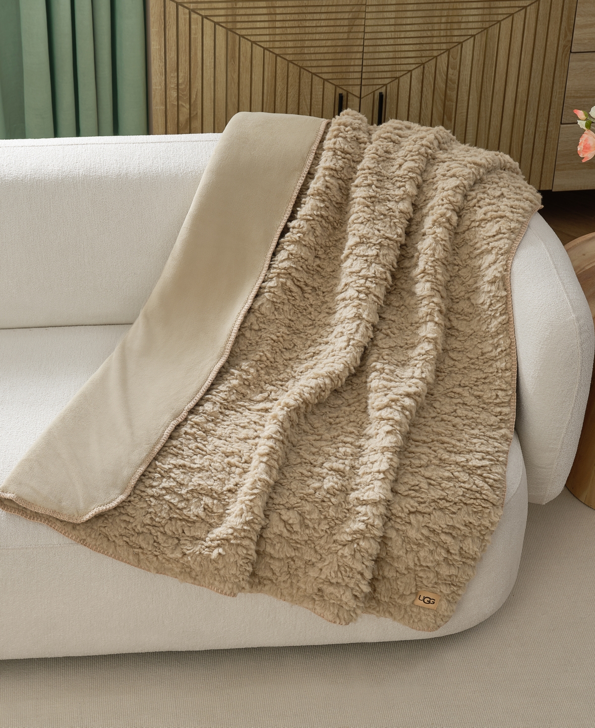 Click here for Ugg Shira Textured Throw  50 x 70 - Mustard Seed prices