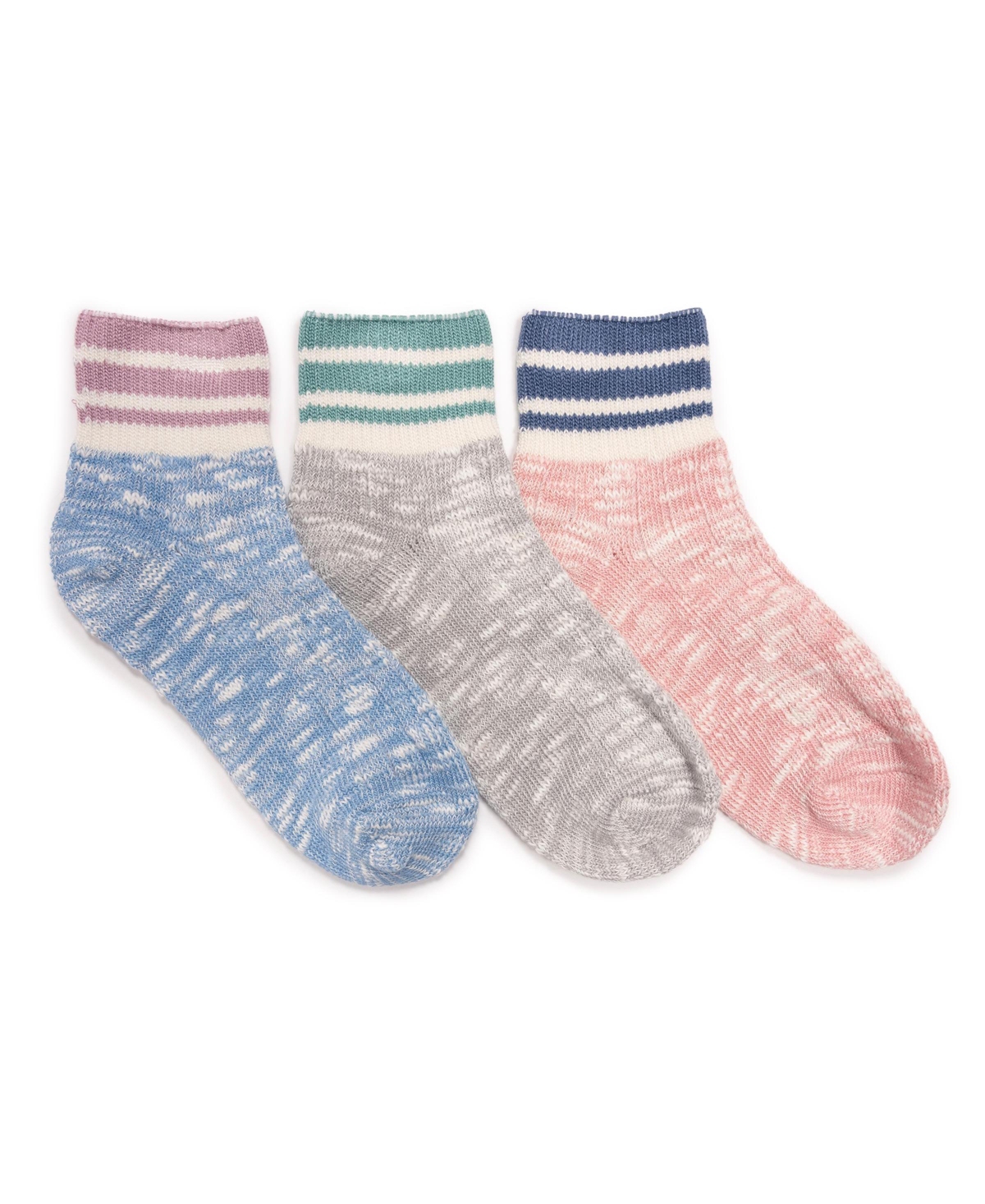 Click here for Muk Luks Womens Rib Cuff Mini Crew Socks  3 Pair P... prices