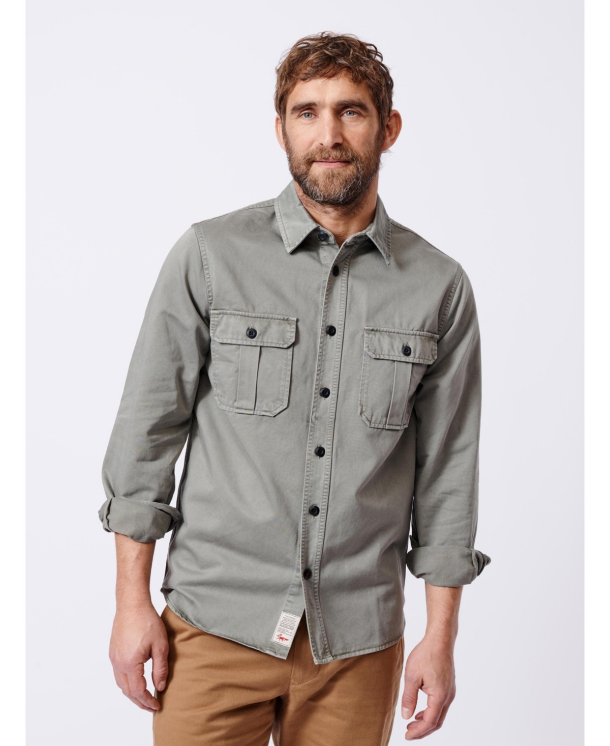 Click here for Aubin Mens Buckingham Button Up Overshirt - Washed... prices