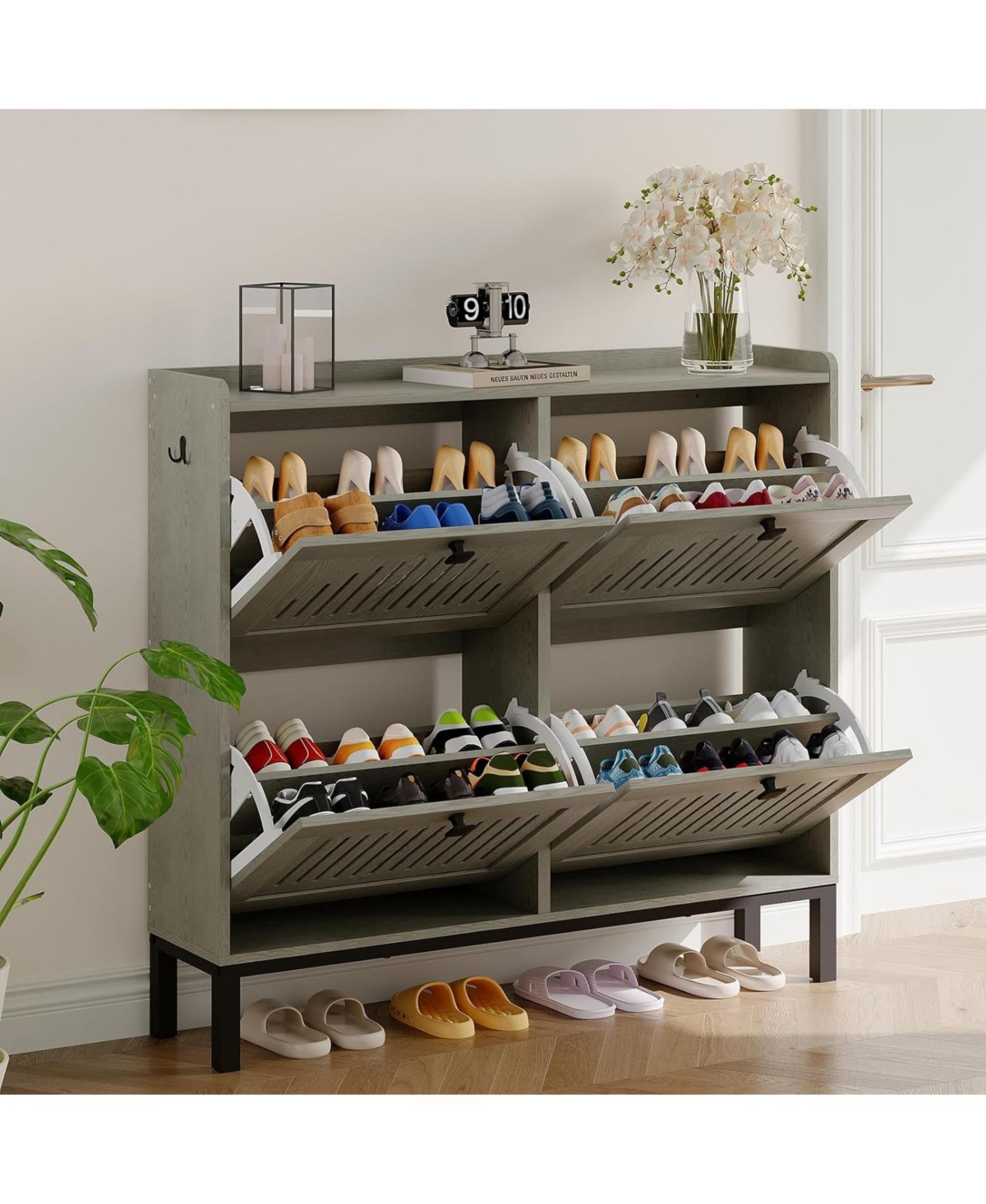 Click here for gaomon Shoe Storage Cabinet with 4 Flip Drawers  M... prices
