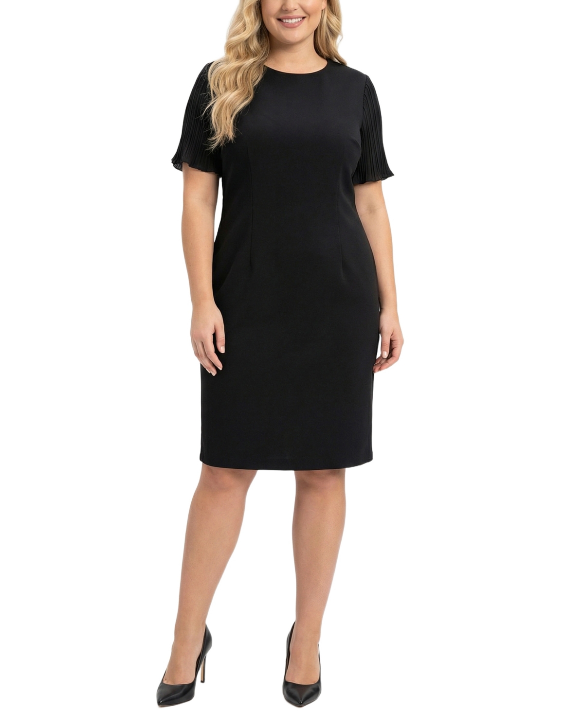 Click here for Ny Collection Plus Size Plisse Pleated Short Sleev... prices