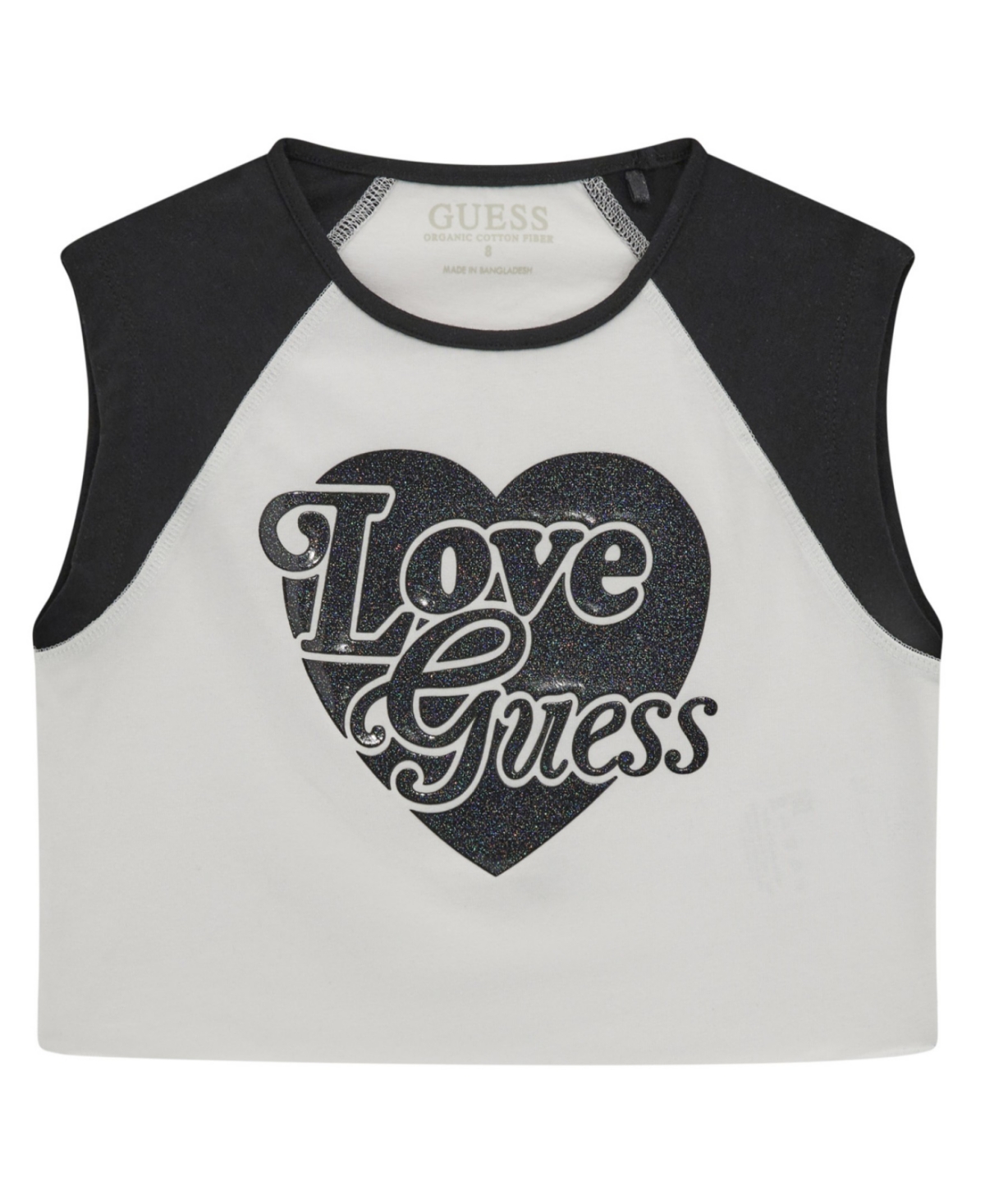 Click here for Guess Girls 7-16 Sleeveless Logo Top - Black/White prices