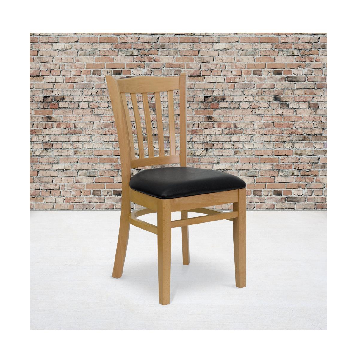 Click here for Emma+Oliver Vertical Slat Back Wooden Restaurant D... prices