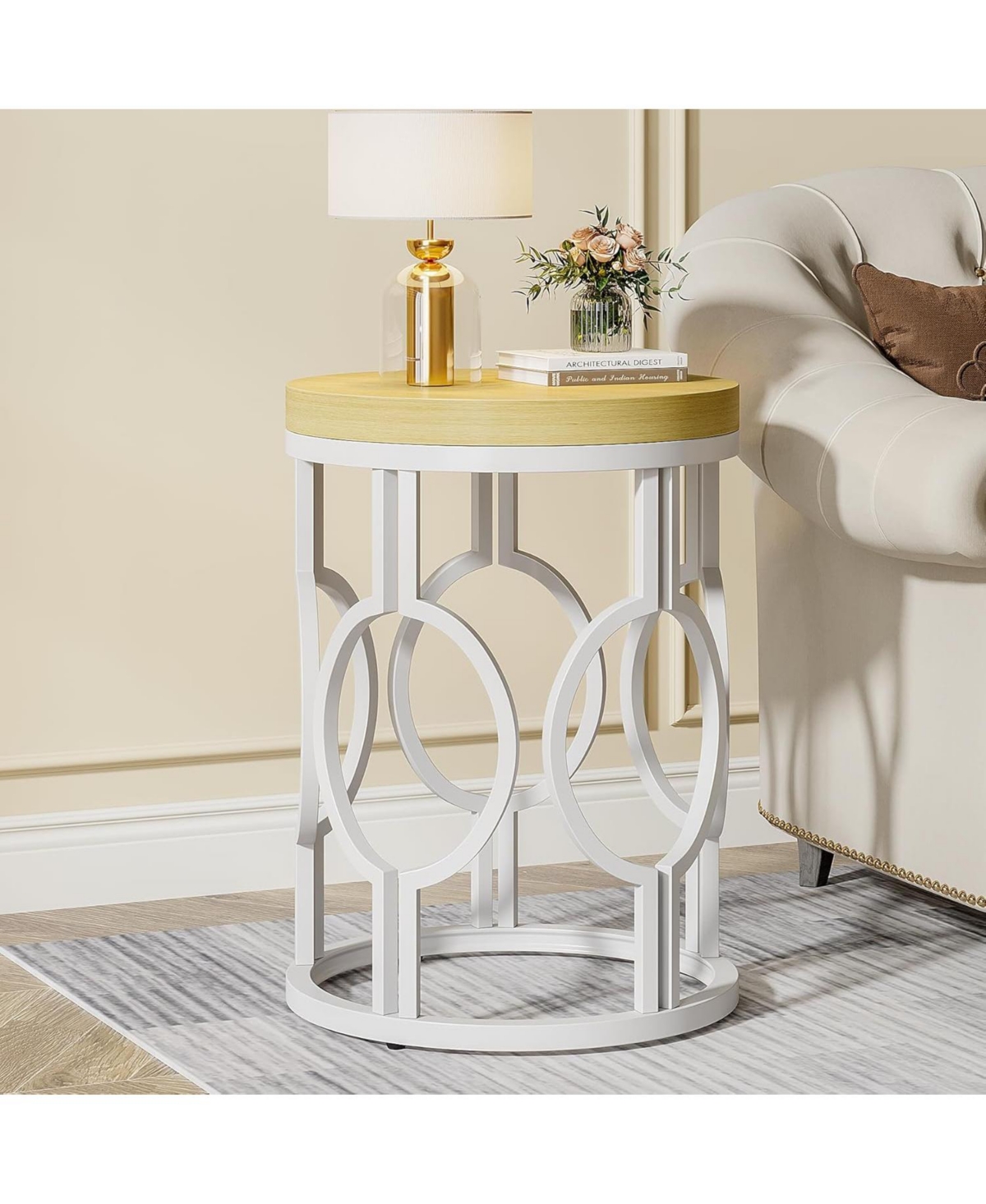 Click here for Tribesigns Round End Table  Industrial SideTable w... prices