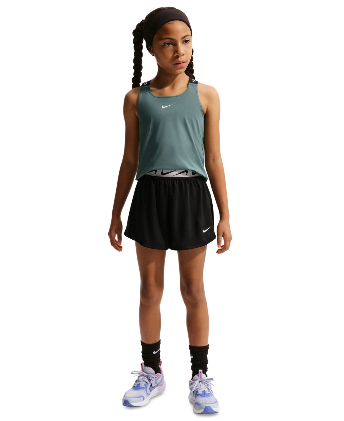 Click here for Nike Dash Girls 7-16 Dri-fit Running Shorts - Blac... prices
