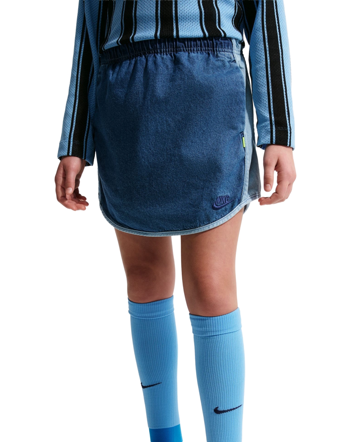 Click here for Nike Girls 7-16 Sportswear Collection Pull-On Deni... prices
