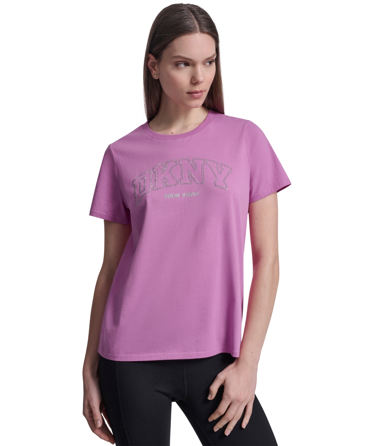 Click here for Dkny Sport Womens Rhinestone Varsity Logo Relaxed... prices