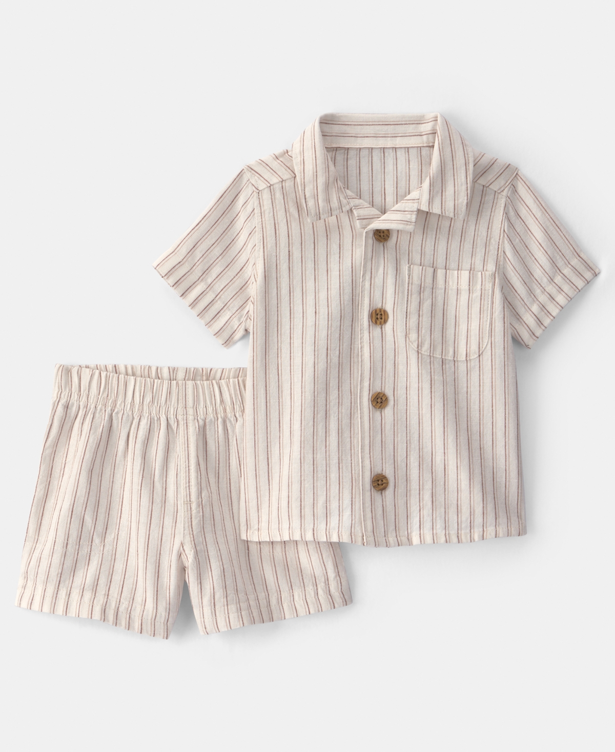 Click here for Carters Baby Boys Collared Striped Shirt and Short... prices