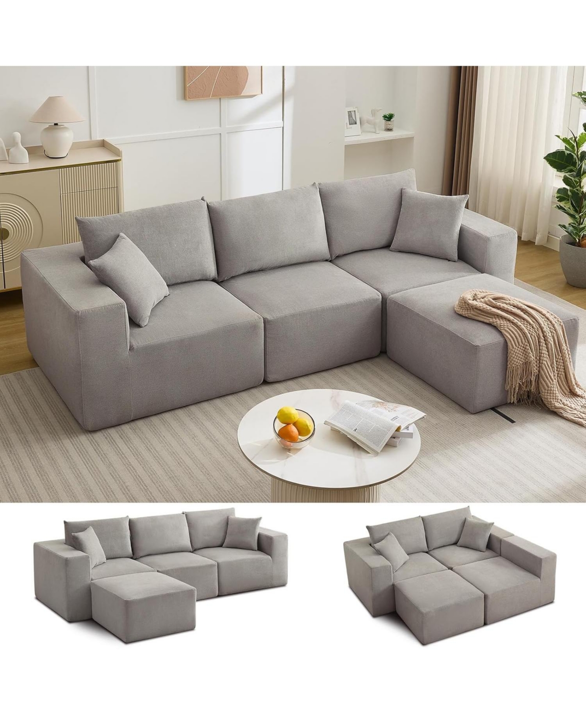 Click here for gaomon Oversized Sectional Couches for Living Room... prices