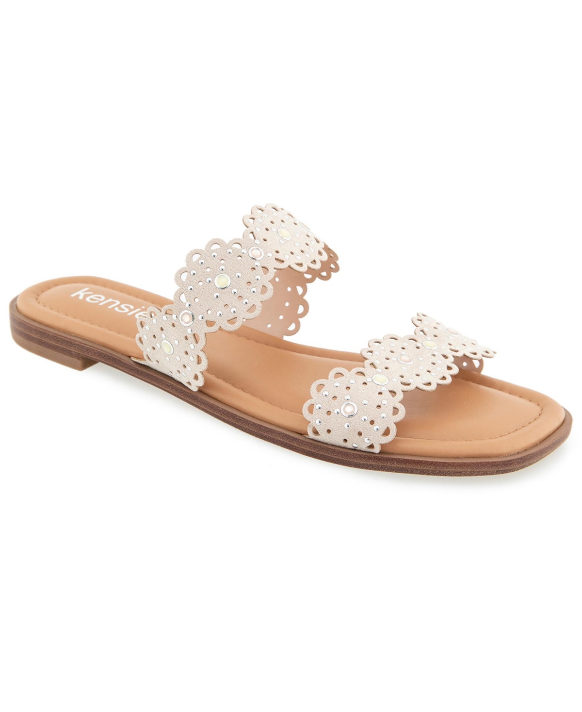 Click here for Kensie Womens Reese Flat Sandal - Sand prices