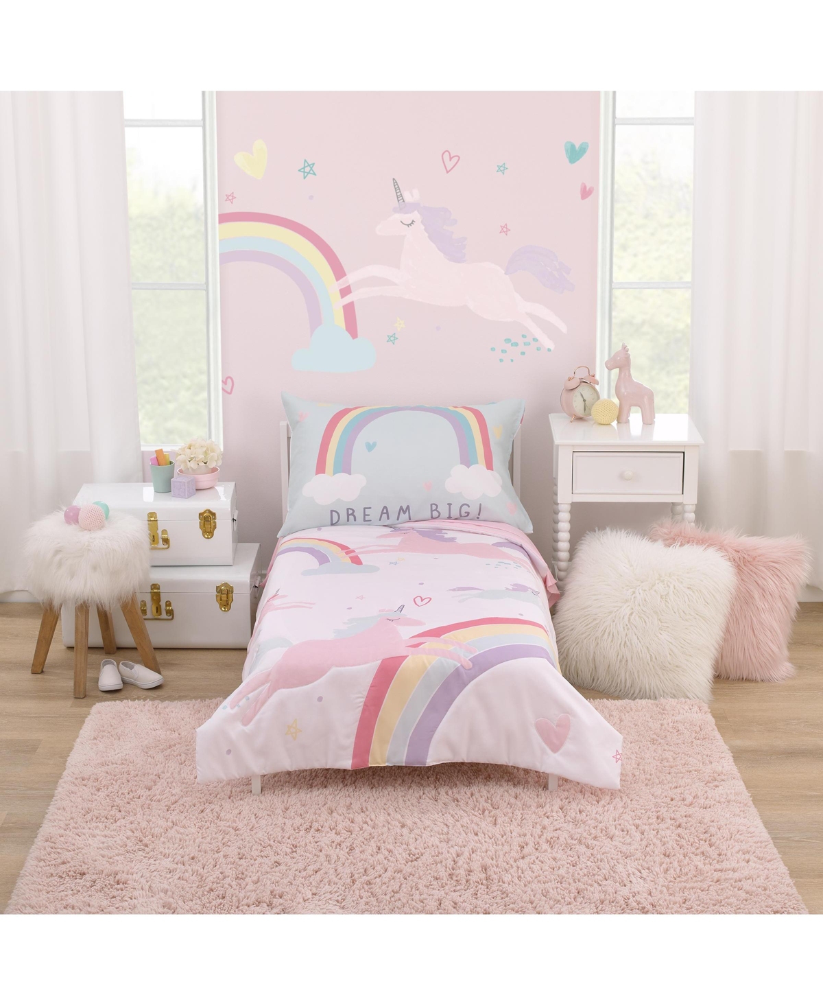 Click here for Carters Rainbow Unicorn 4 Piece Toddler Bed Set -... prices