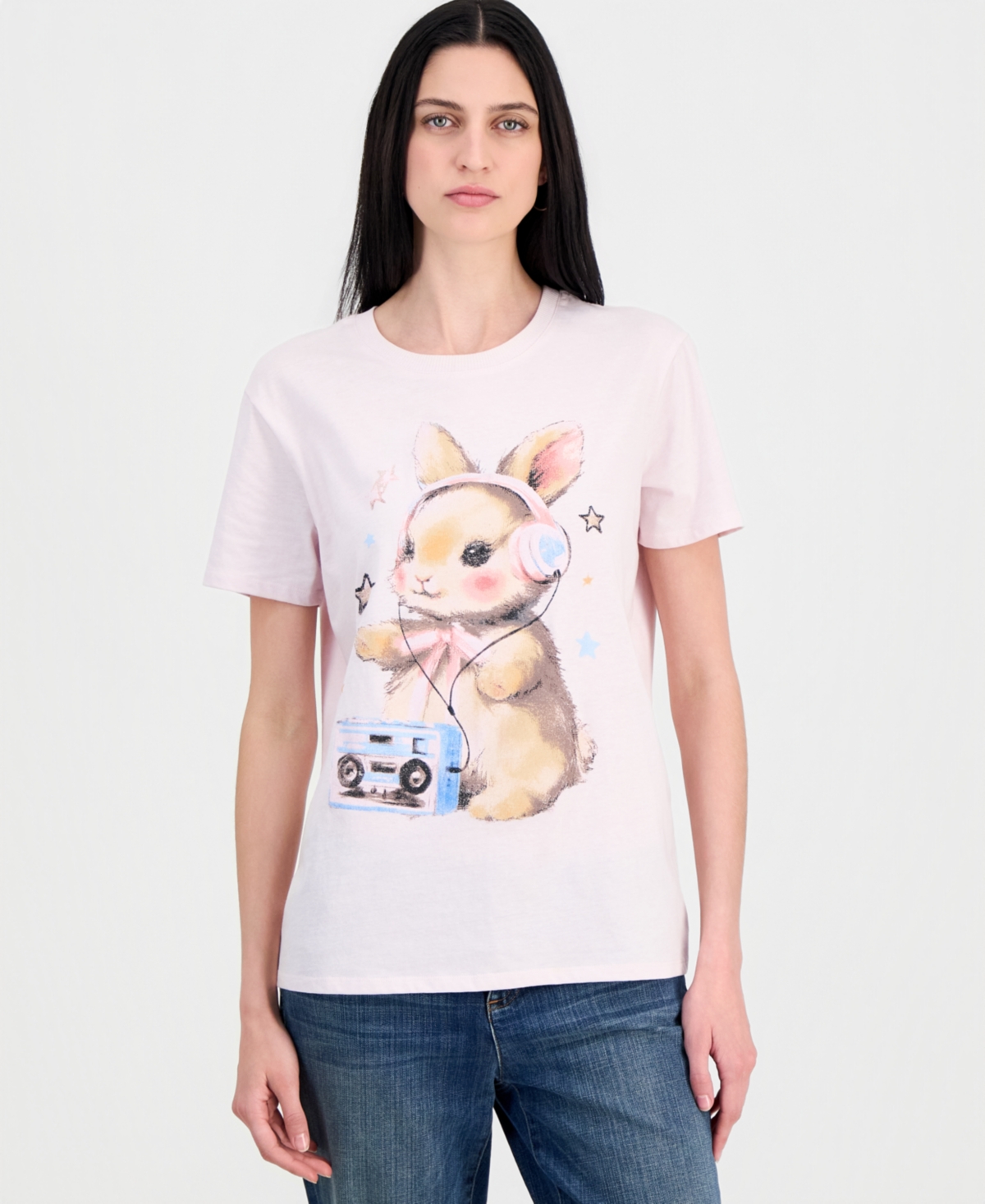 Click here for Self Esteem Juniors Bunny Headphones Graphic T-Shi... prices