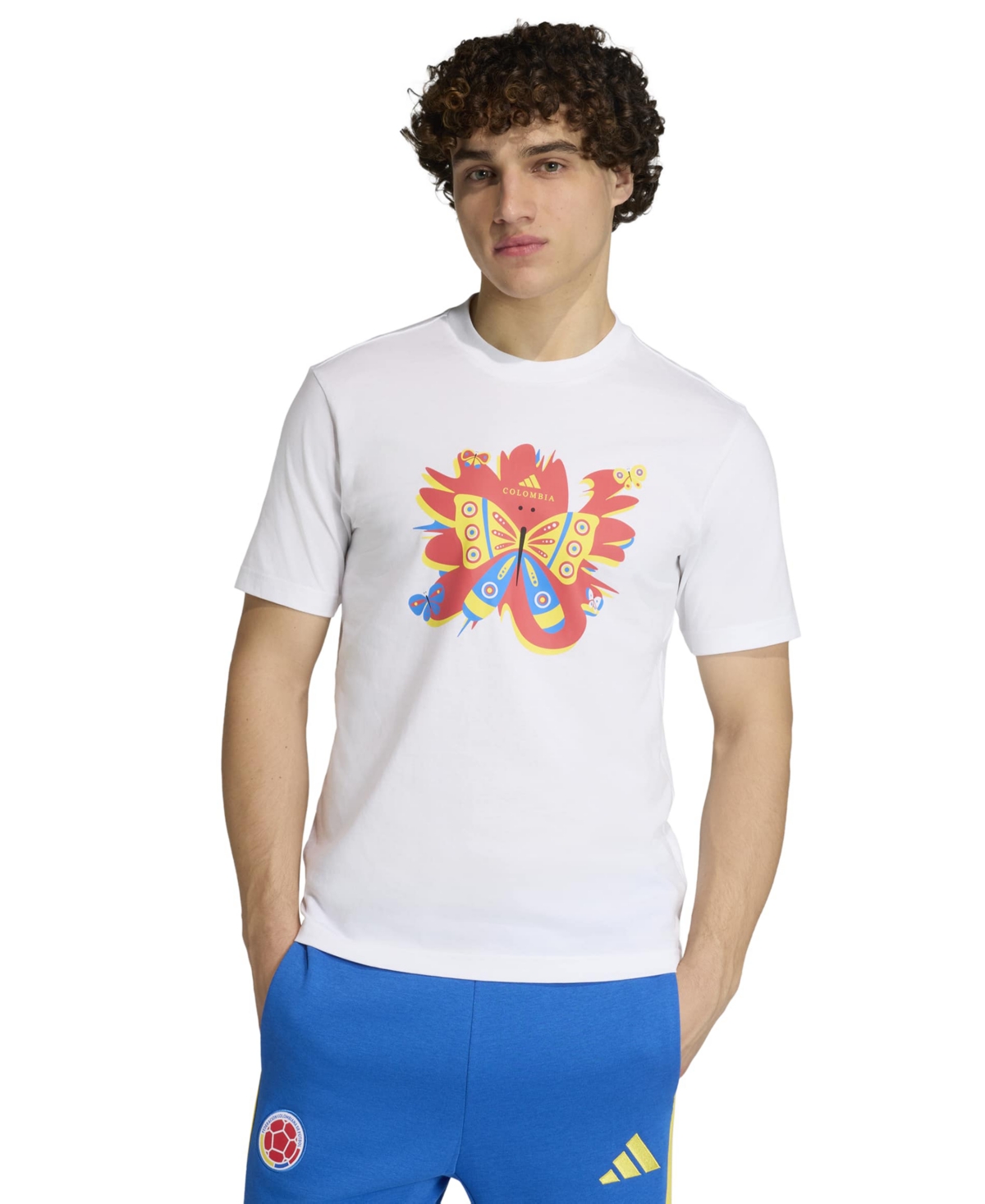 Click here for adidas Mens Colombia Dna Crewneck T-Shirt - White prices