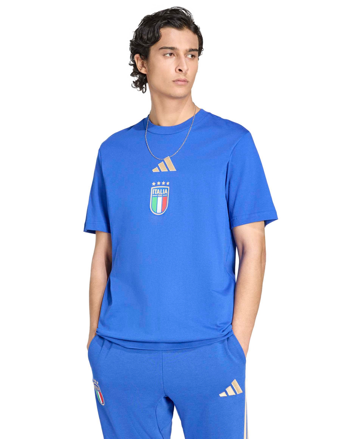 Click here for adidas Mens Italy Dna Graphic Crewneck T-Shirt - B... prices