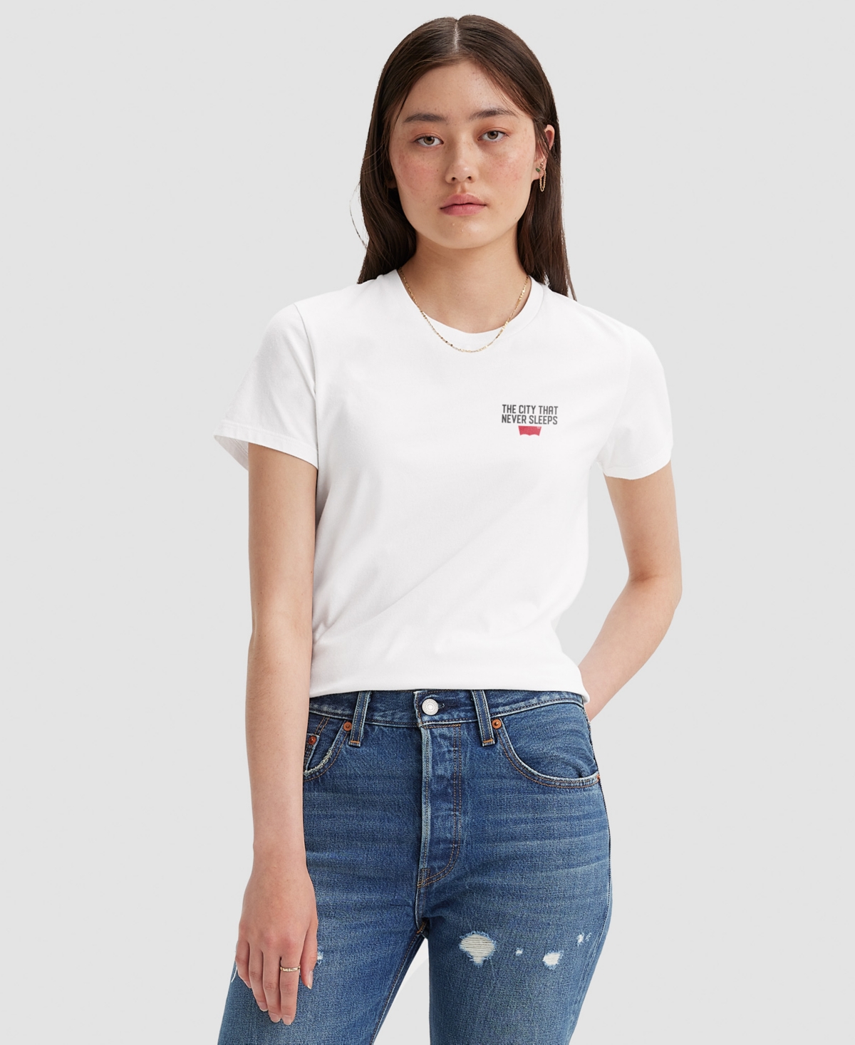Click here for Levis Womens Perfect Crewneck T-Shirt - Boroughs W... prices