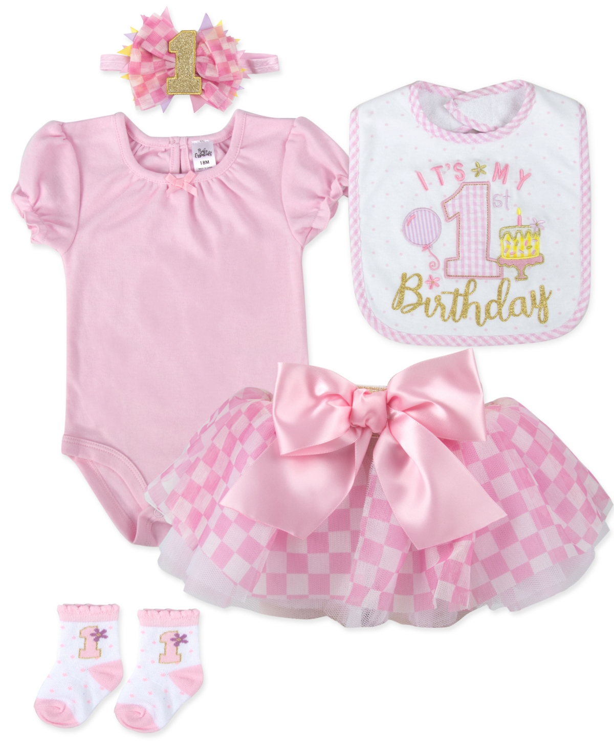 Click here for Baby Essentials Baby Girls Birthday Short-Sleeve B... prices
