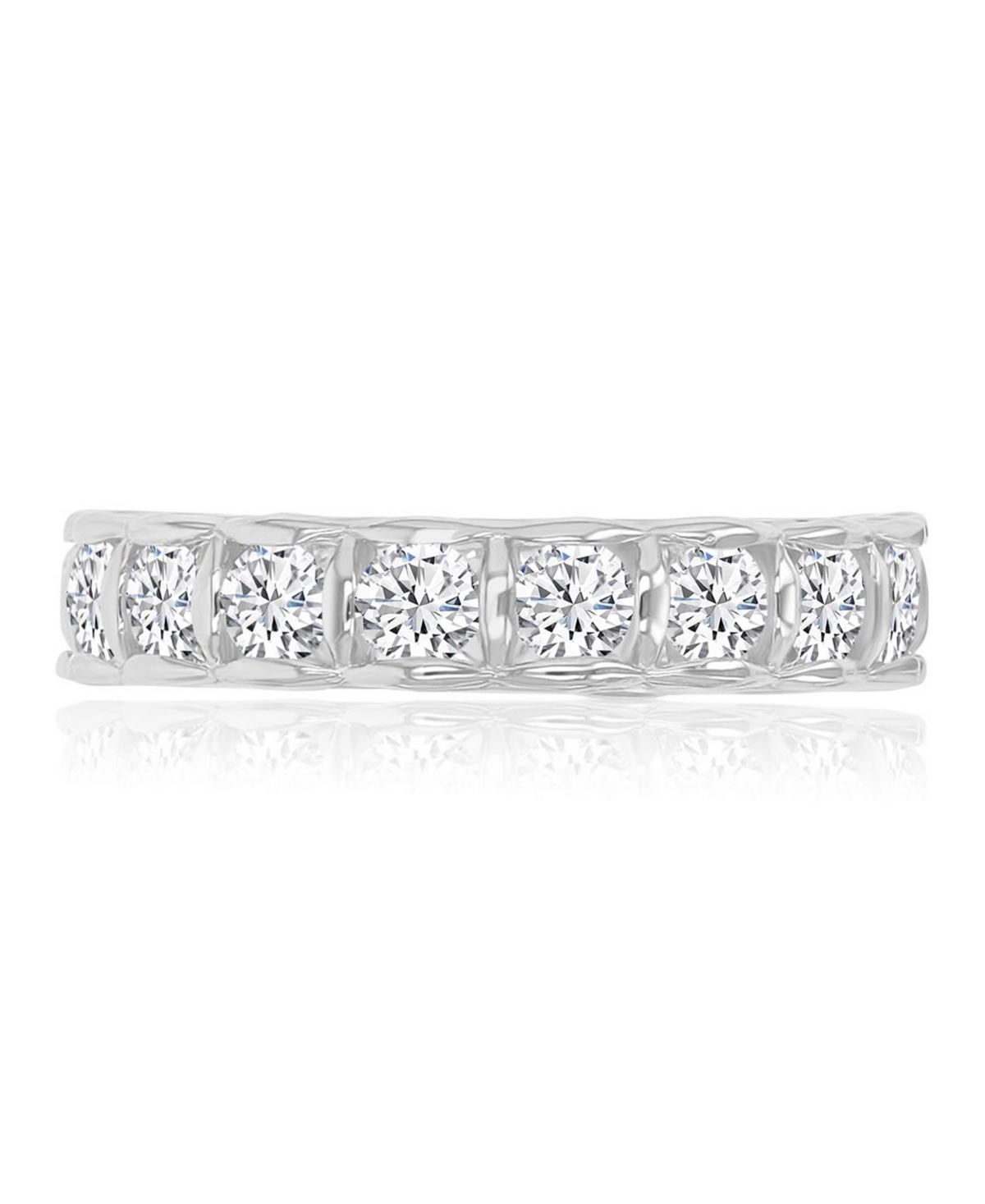 Click here for Macys Cubic Zirconia Eternity Ring in Rhodium Over... prices