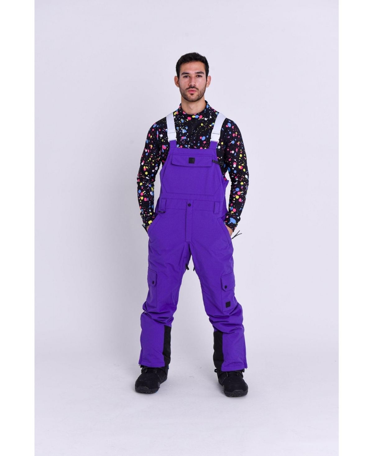 Click here for Oosc Clothing Mens Yeh Man Bib Pant - Purple - Pur... prices