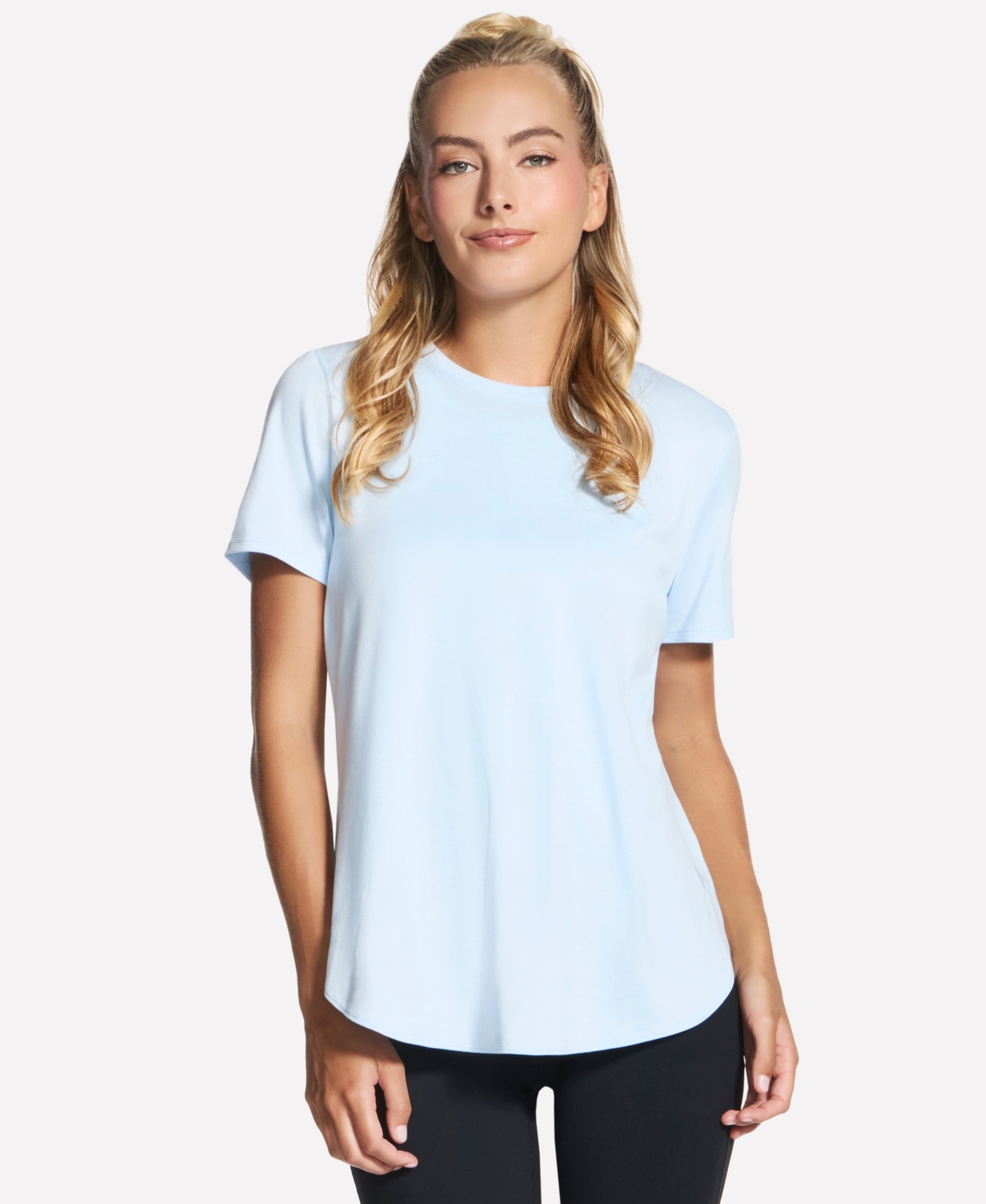 Skechers Womens Active Go Walk Wear Go Dri Swift Tunic T-Shirt - Rain Blue Heather