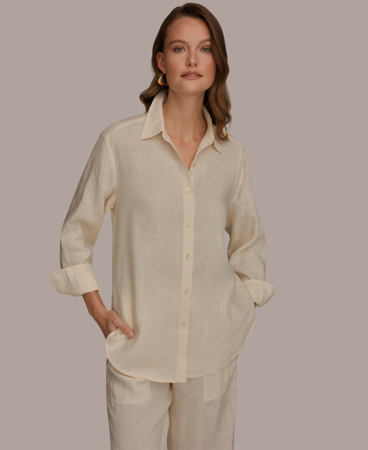 Click here for Donna Karan Weekend Womens Button-Down Shirt - But... prices