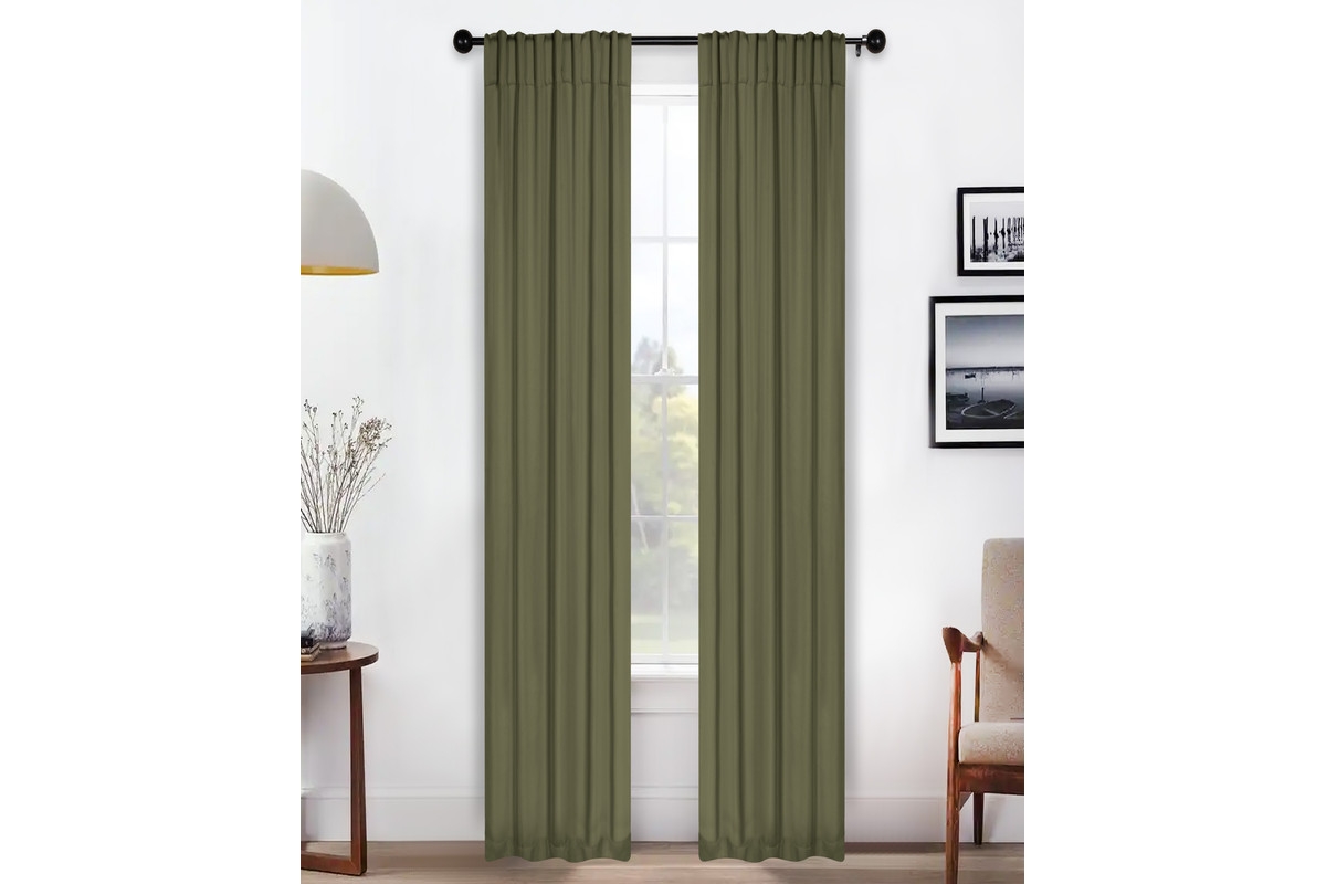 Click here for Superior Solid Classic Modern Blackout Curtain Set... prices