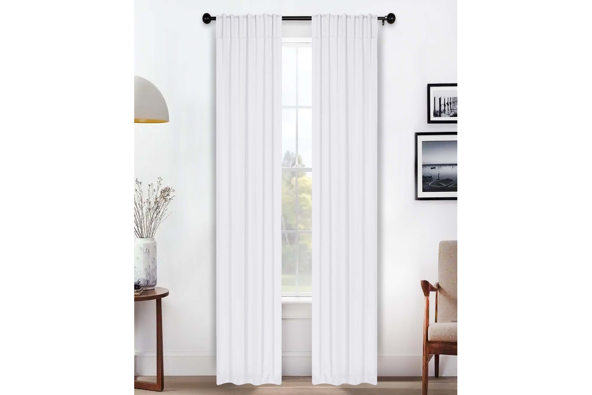 Click here for Superior Solid Classic Modern Blackout Curtain Set... prices