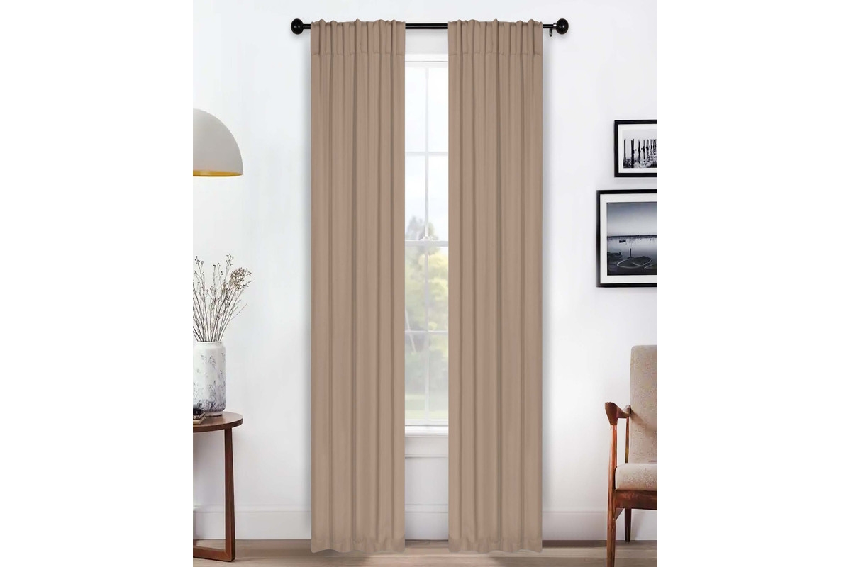Click here for Superior Solid Classic Modern Blackout Curtain Set... prices