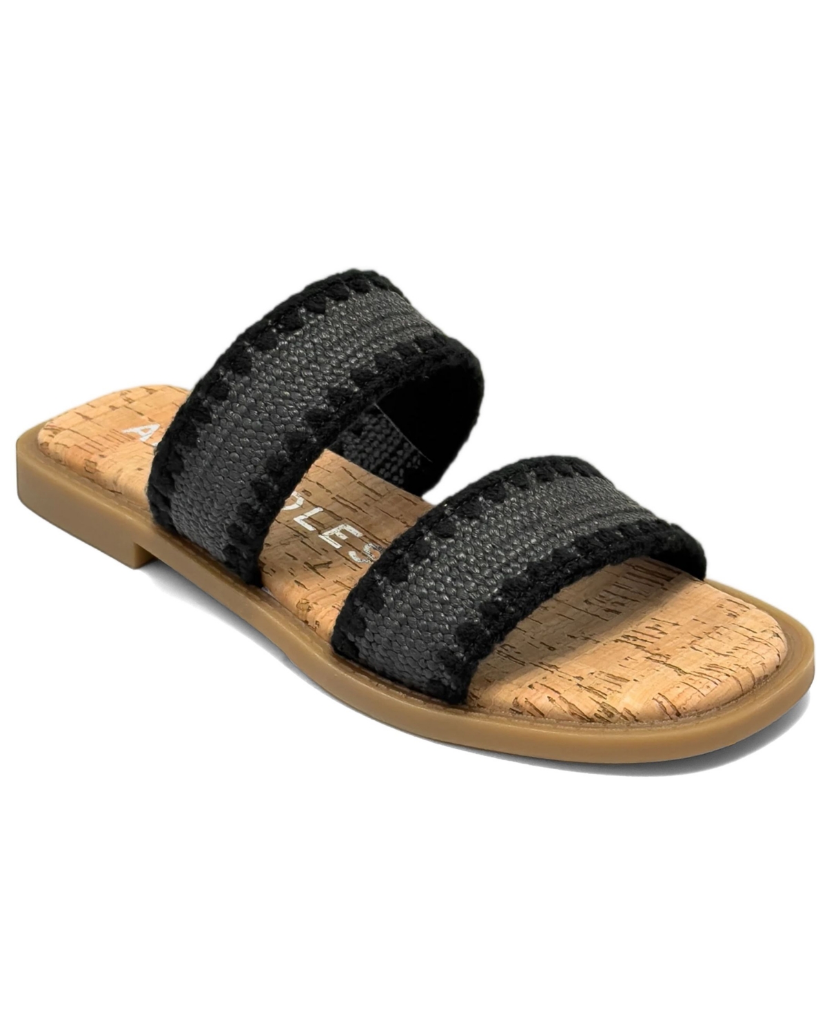 Click here for Aerosoles Womens Centro Slip-On Flat Sandals - Bla... prices