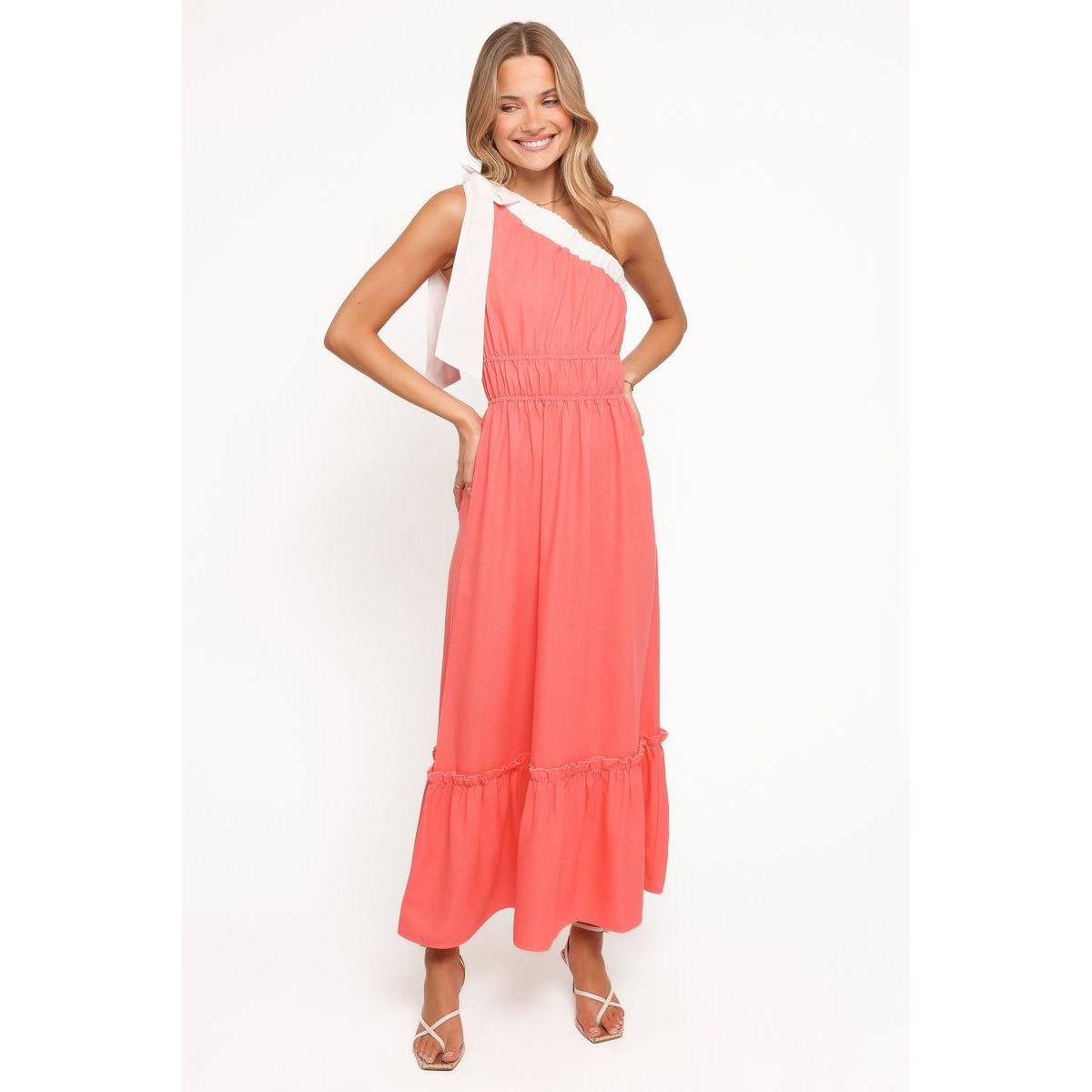 Click here for Petal and Pup Womens Gilda Maxi Dress - Coral prices