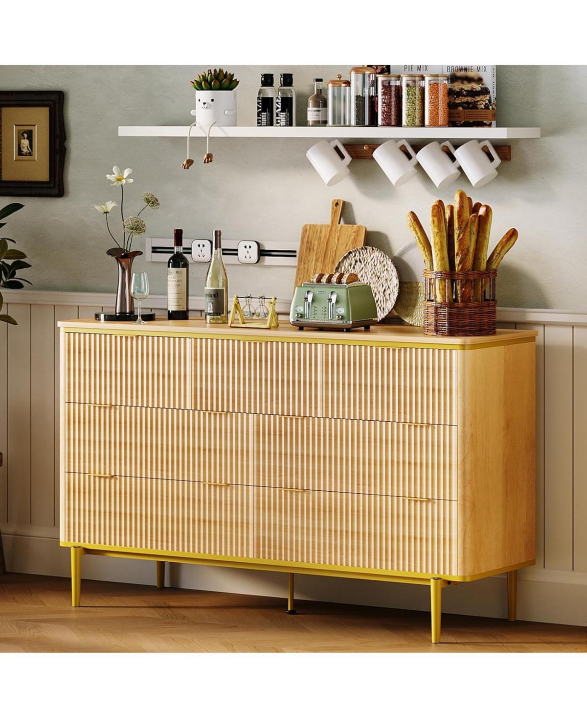 Click here for gaomon Drawers Dresser for Bedroom  Wide Fluted Ch... prices