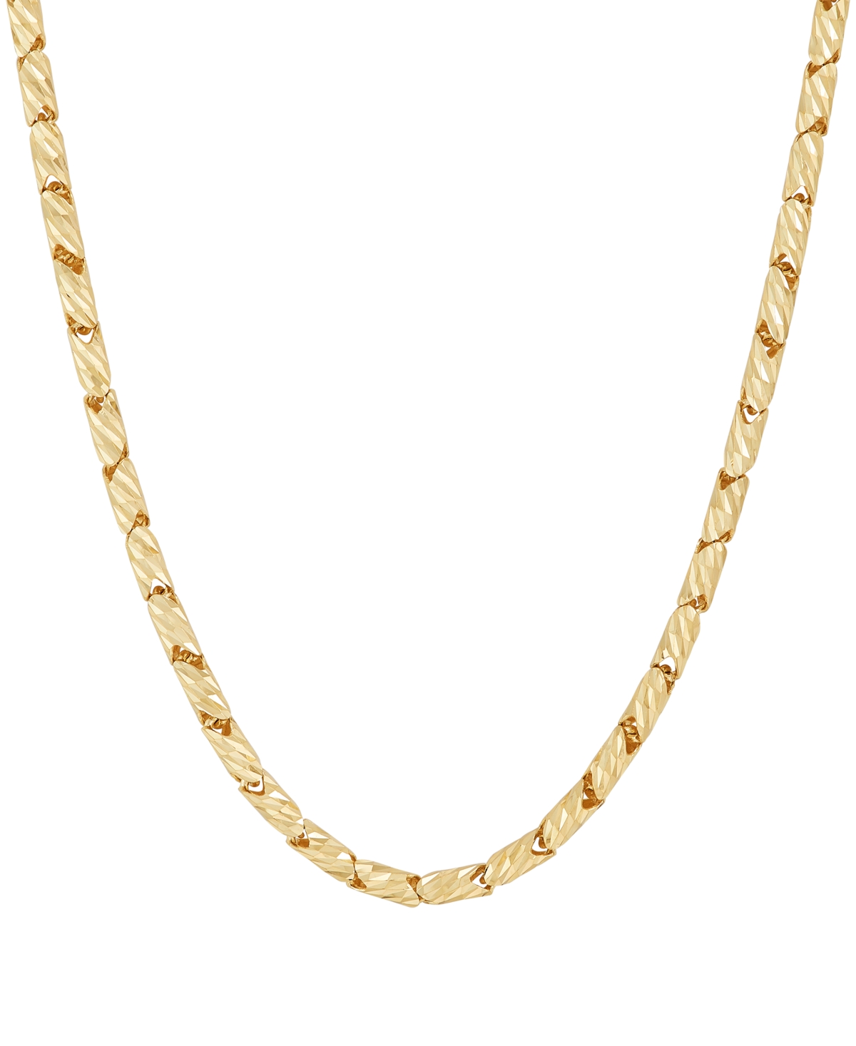 Click here for Macys Solid Oval Link Chain Necklace in 10k Yellow... prices