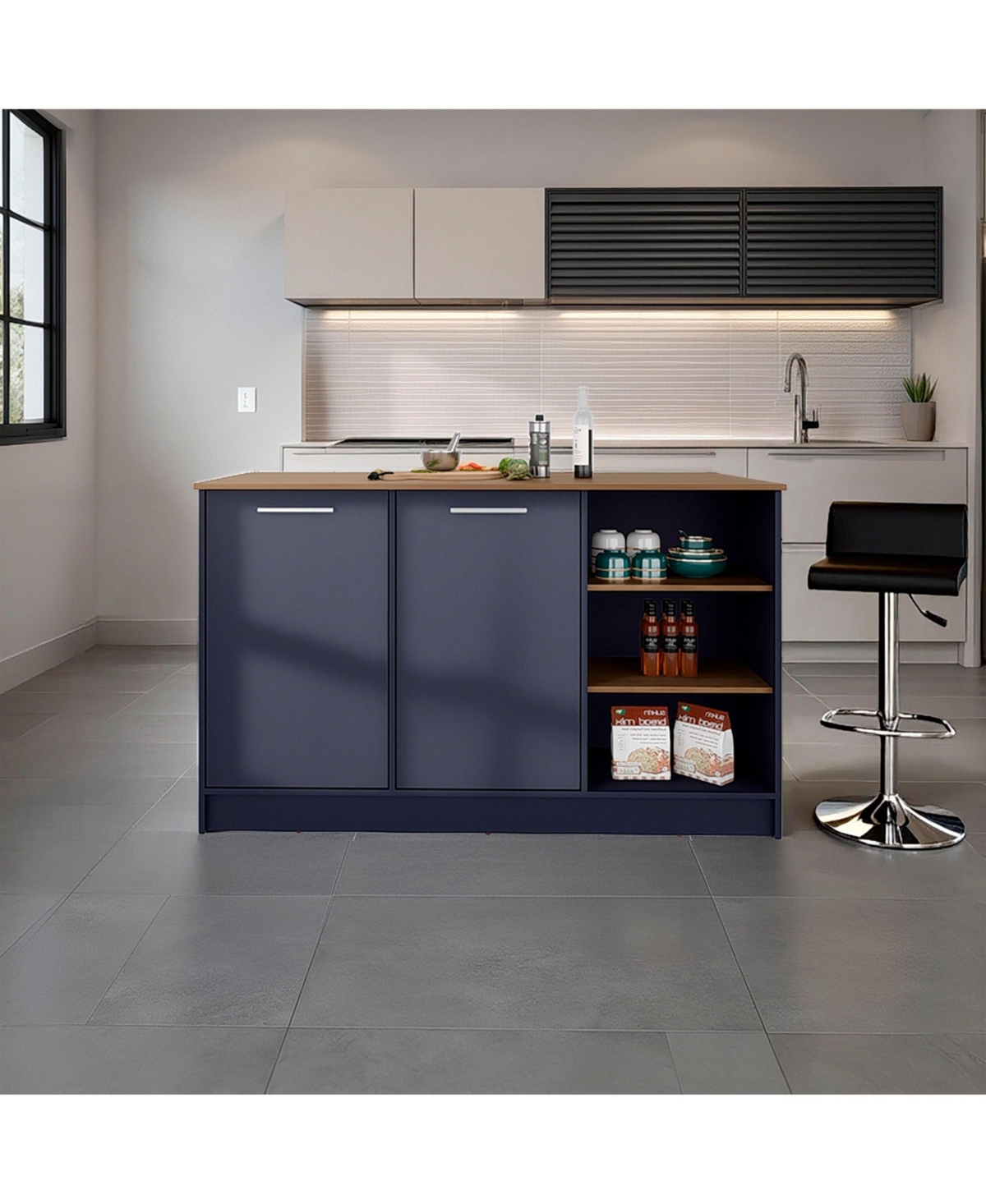 Click here for Fm Furniture Red Rock Kitchen Island with 2 Doors... prices