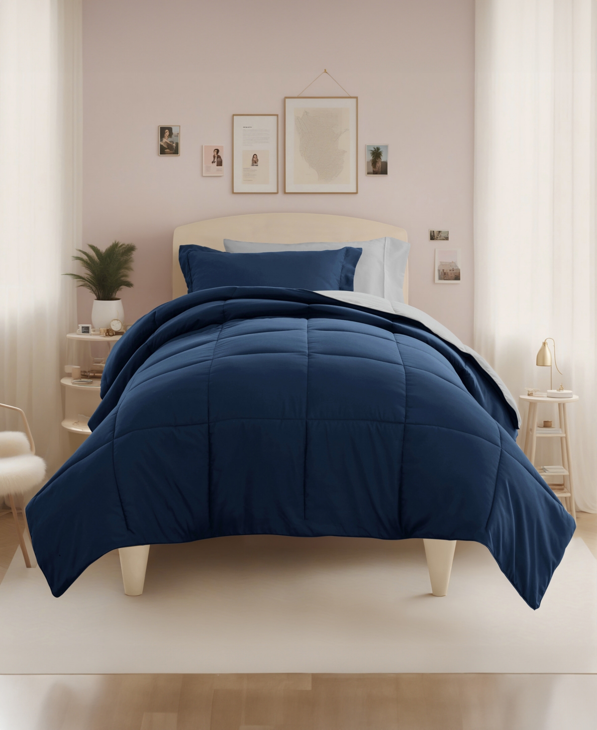 Click here for ienjoy Home Solid Reversible Dorm 8-Piece Comforte... prices