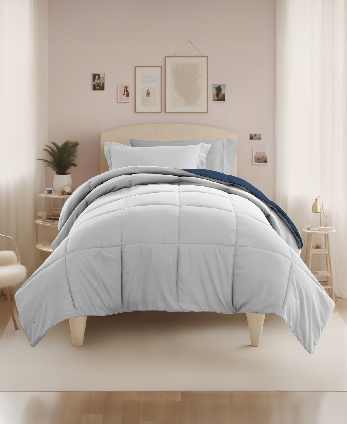 Click here for ienjoy Home Solid Reversible Dorm 8-Piece Comforte... prices