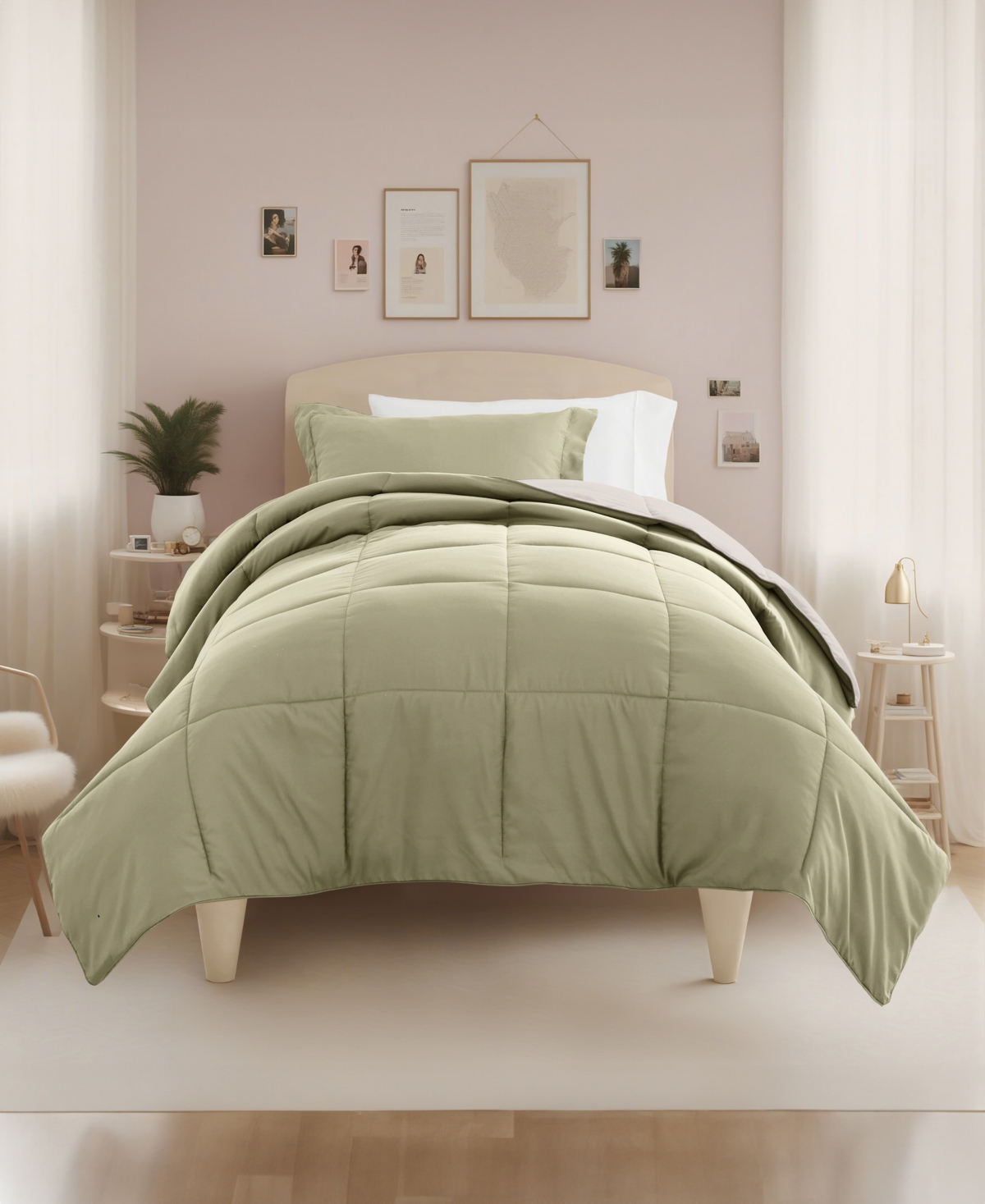 Click here for ienjoy Home Solid Reversible Dorm 8-Piece Comforte... prices