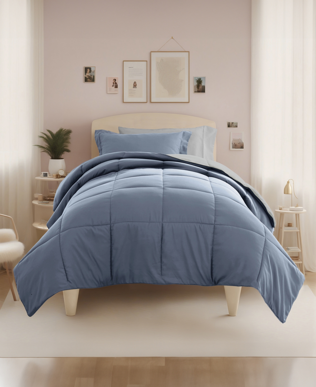 Click here for ienjoy Home Solid Reversible Dorm 8-Piece Comforte... prices