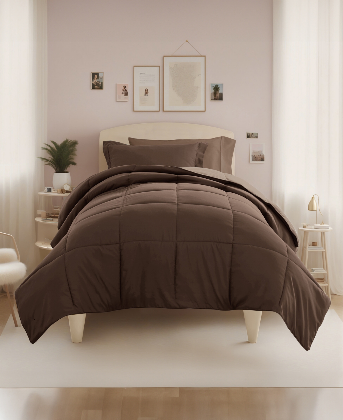 Click here for ienjoy Home Solid Reversible Dorm 8-Piece Comforte... prices