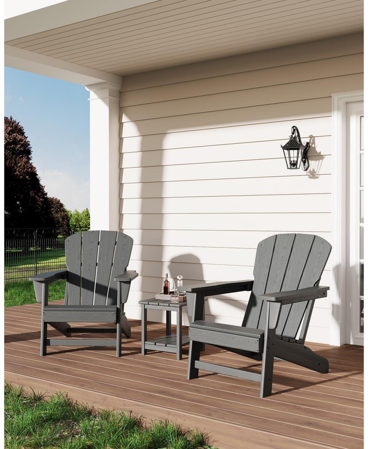Click here for gaomon Modern Hdpe Plastic Adirondack Chair Set of... prices