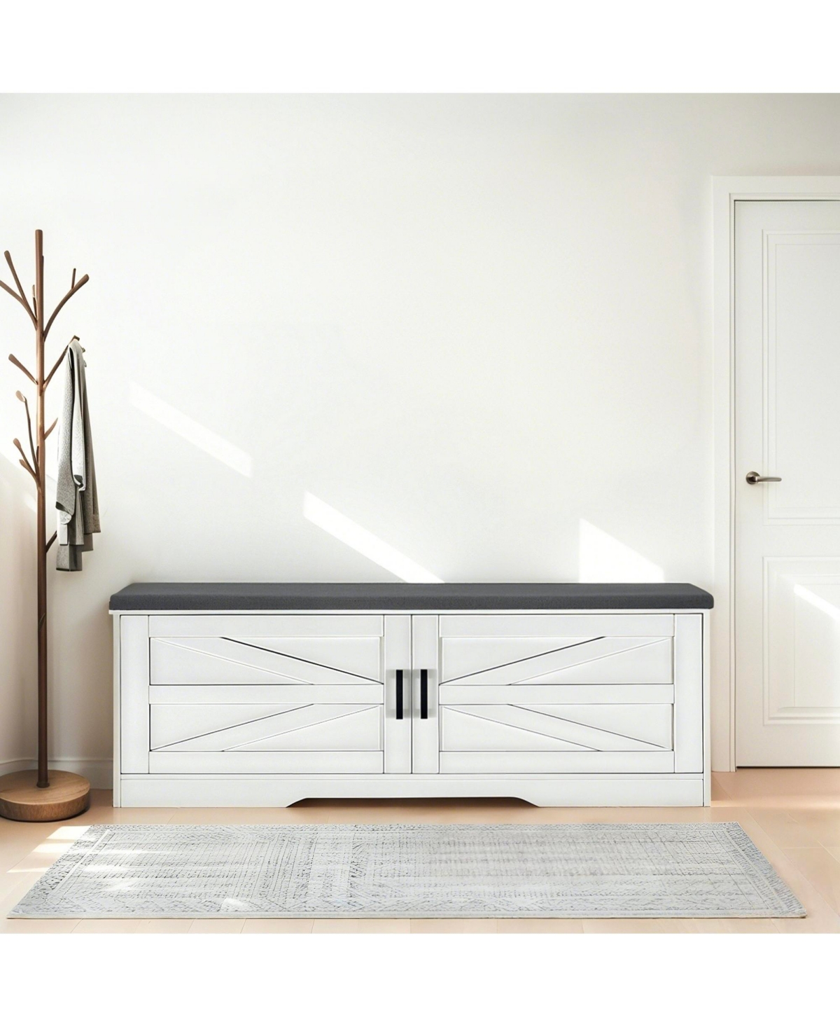 Click here for Rainsken 2-Tier Storage Bench  Modern Entryway Ben... prices