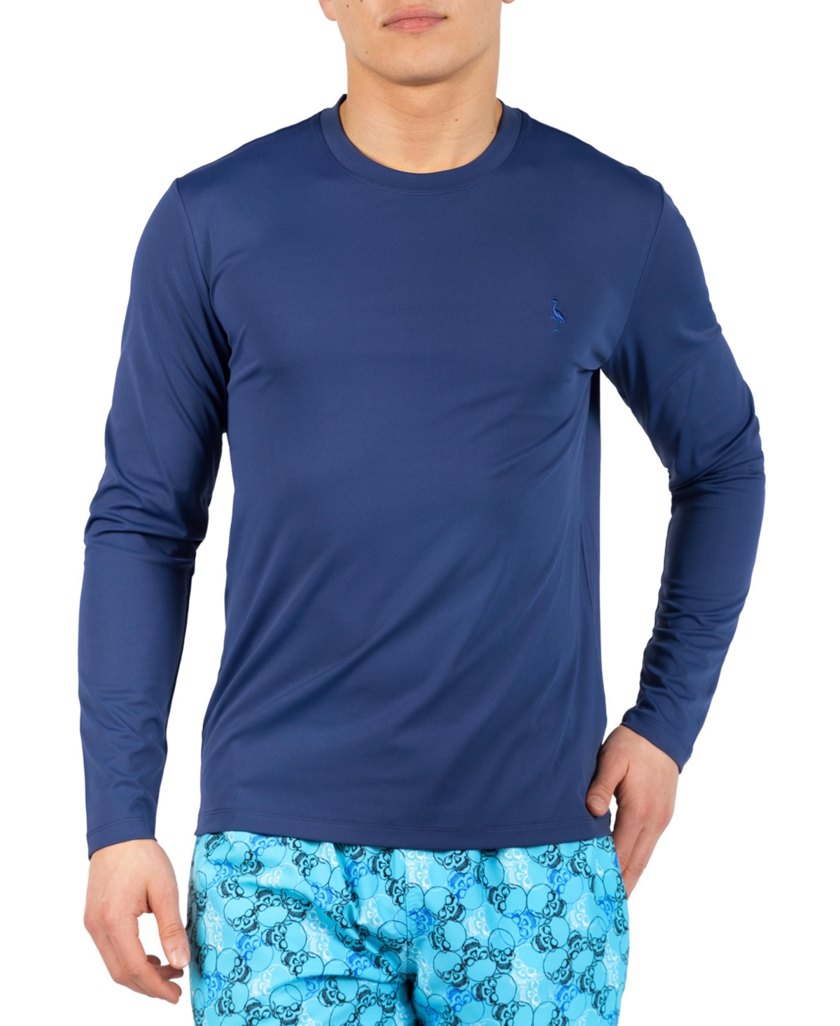 Click here for TailorByrd Mens Solid Long Sleeve Rashguard - Navy prices