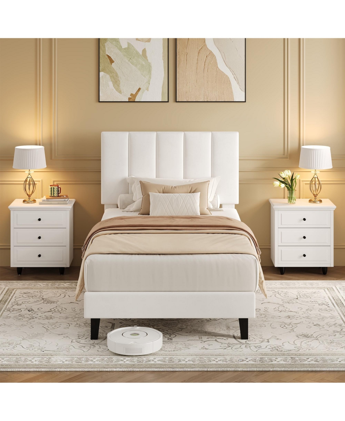 Click here for gaomon Bed Frame and Velvet Upholstered Headboard... prices