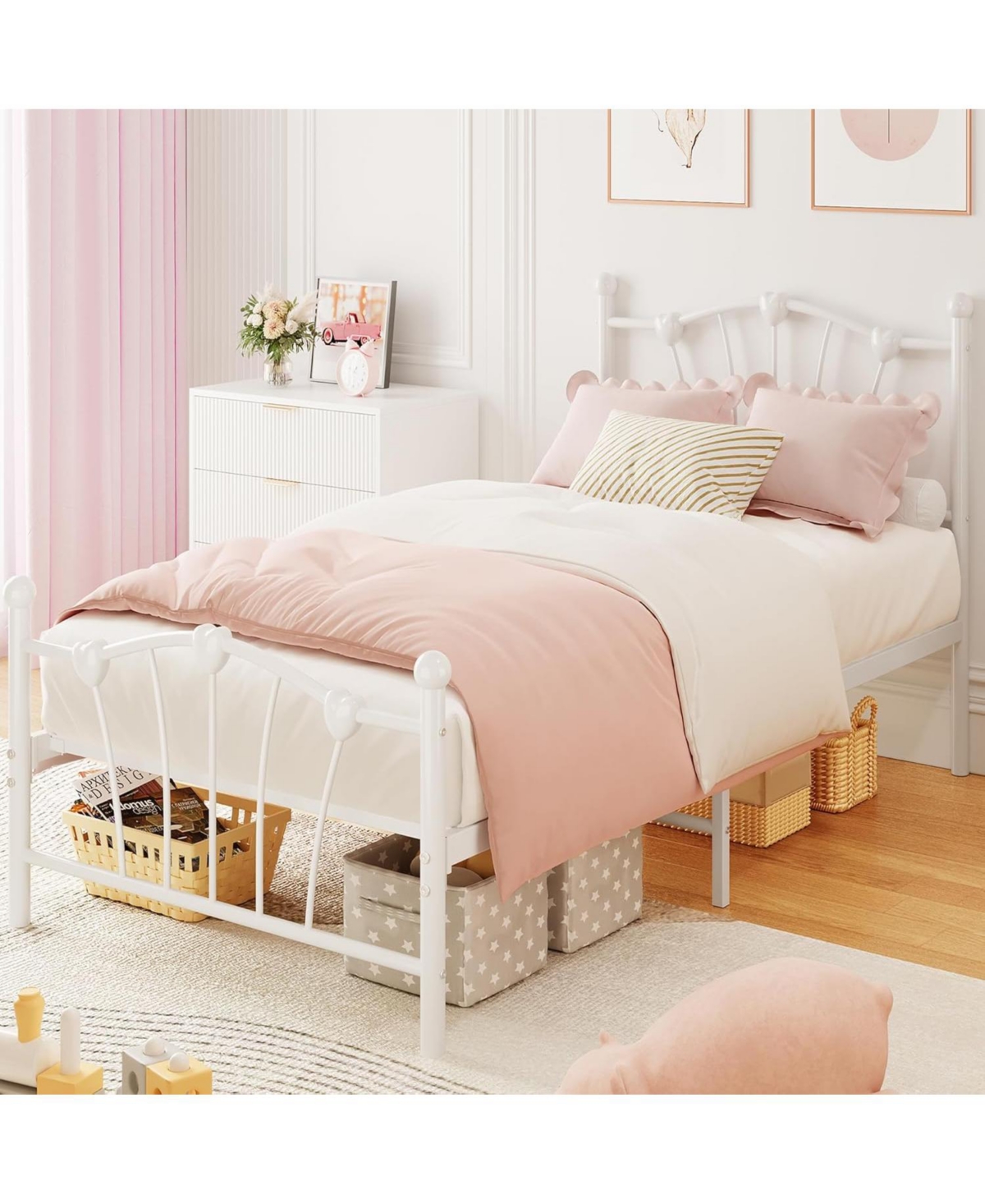 Click here for gaomon Bed Frame  Heart Shaped Metal Bed Frame wit... prices