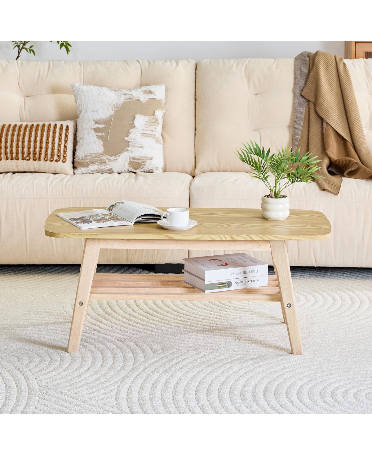 Click here for Streamdale Furniture Solid Wood 2-Tier Coffee Tabl... prices