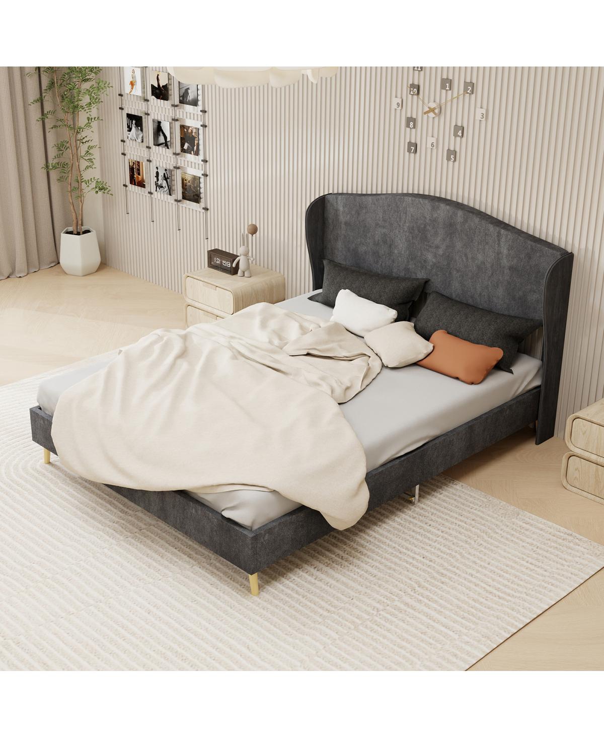 Click here for Streamdale Furniture Velvet Upholstered Queen Bed... prices