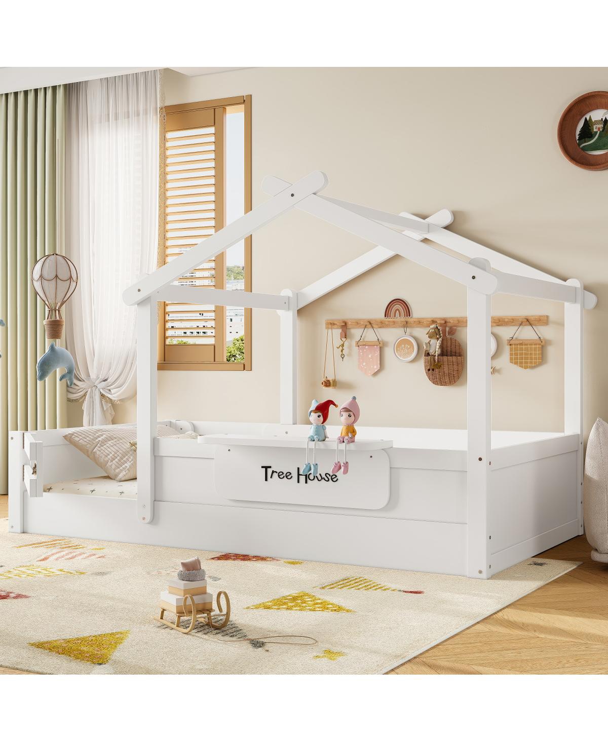 Click here for Streamdale Furniture Twin Size House Floor Bed wit... prices