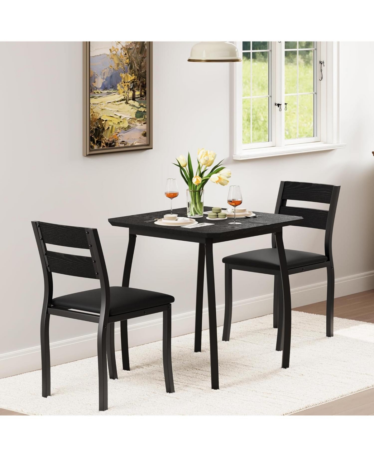 Click here for gaomon 3 Piece Dining Table Set for 2 Small Kitche... prices