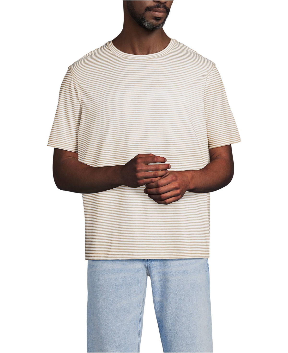 Click here for Lands End Mens Short Sleeve Cotton Supima Tee - Ch... prices